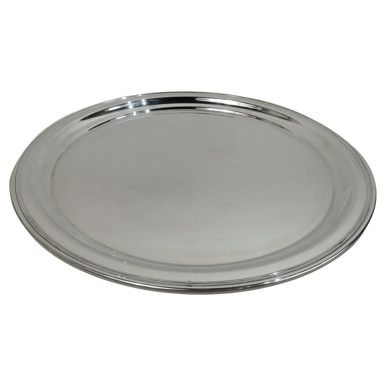 Mid-Century Modern Sterling Silver Tray with Stylized Grape and Vine ...