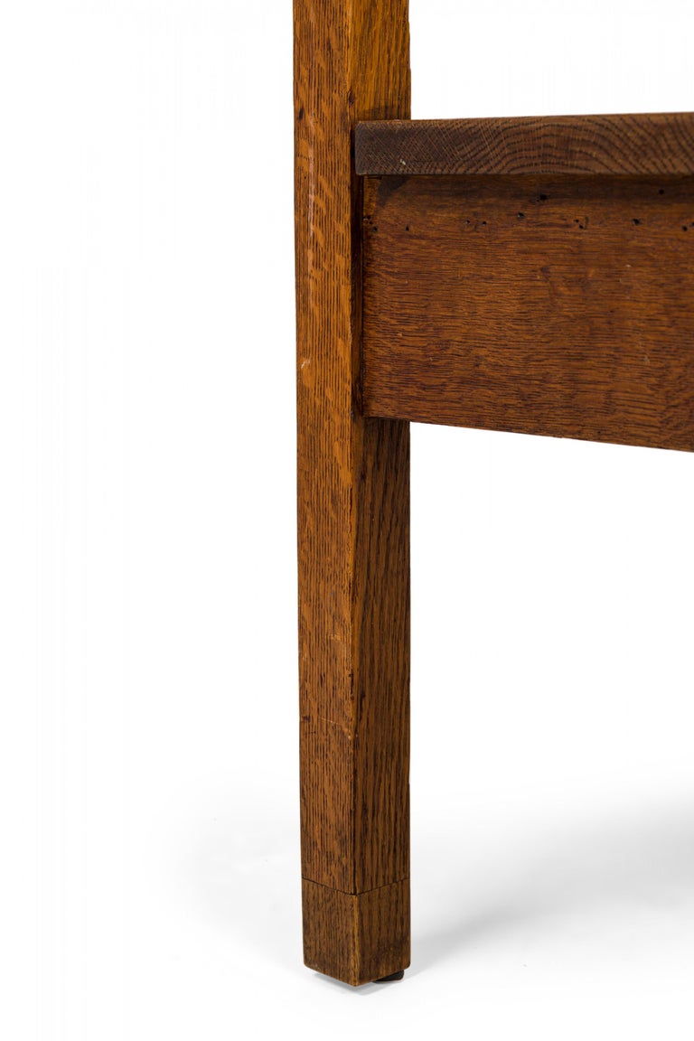 American Mission High Back Oak Armchair For Sale at 1stDibs