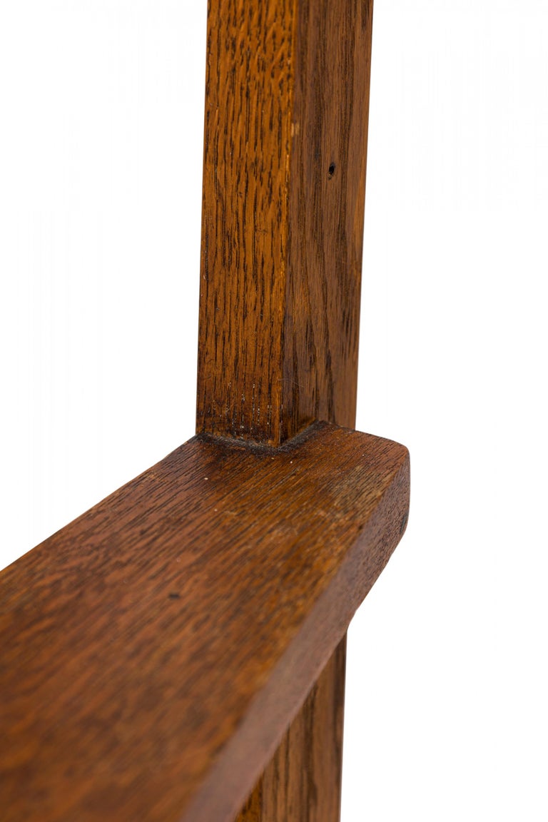 American Mission High Back Oak Armchair For Sale at 1stDibs