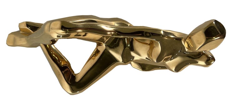 American Modern Ceramic Gold Glazed, "Reclining Figure", Jaru For Sale ...