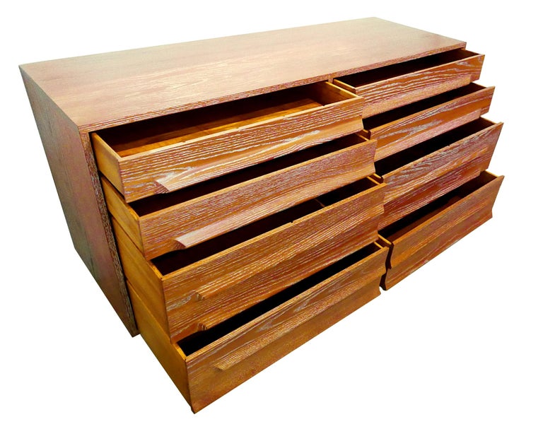 American Modern Cerused Oak Eight Drawer Chest, circa 1950's For Sale ...