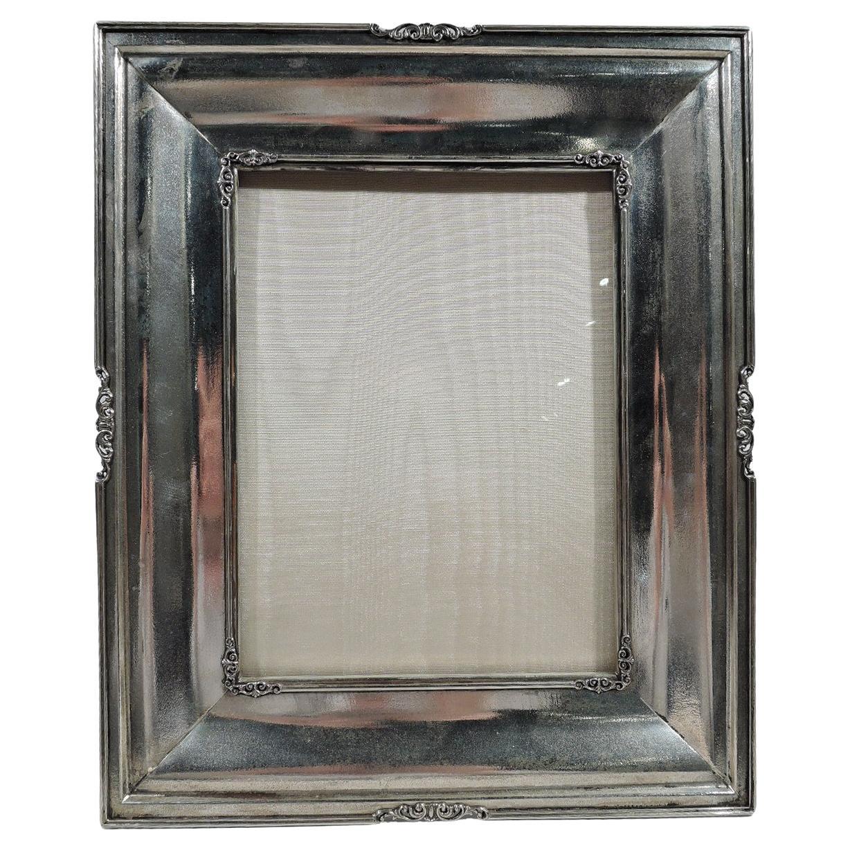 American Modern Classical Sterling Silver Picture Frame For Sale at 1stDibs