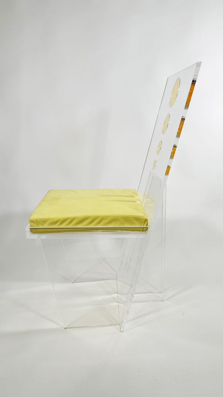American Modern Clear and Colored Lucite Chairs, Charles Hollis Jones ...