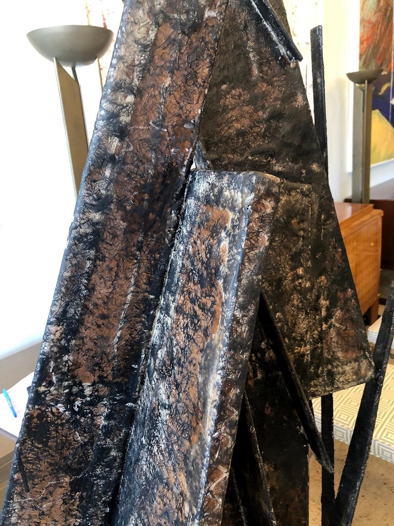 American Modern Fiberglass and Acrylic Abstract Expressionist Sculpture ...