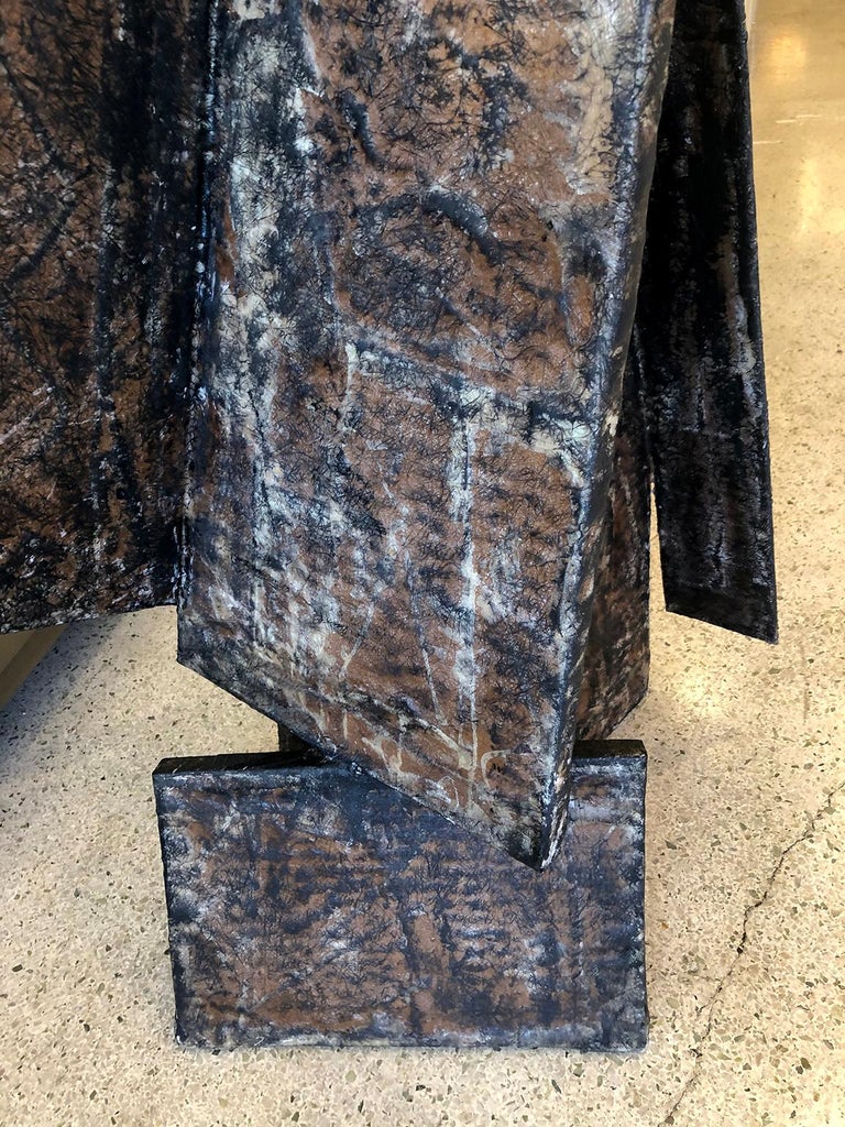 American Modern Fiberglass and Acrylic Abstract Expressionist Sculpture ...