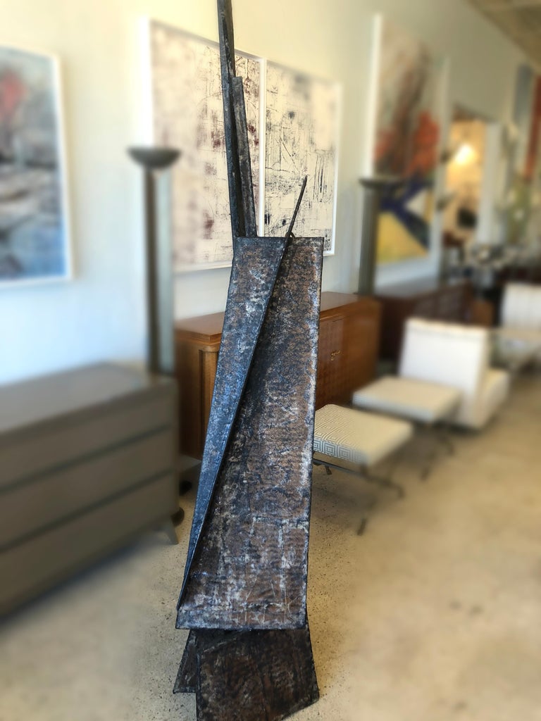 American Modern Fiberglass and Acrylic Abstract Expressionist Sculpture ...