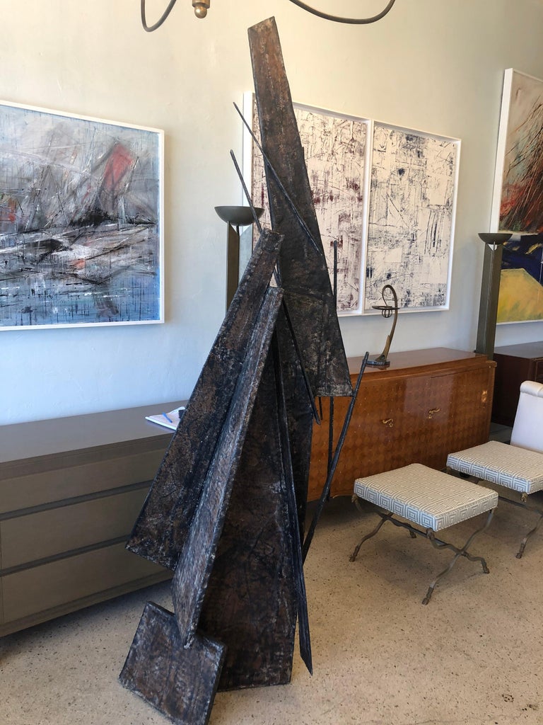 American Modern Fiberglass and Acrylic Abstract Expressionist Sculpture ...