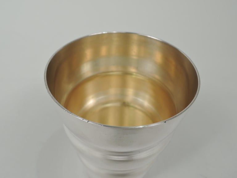 American Modern Sterling Silver Beehive Wine Beaker For Sale at 1stDibs