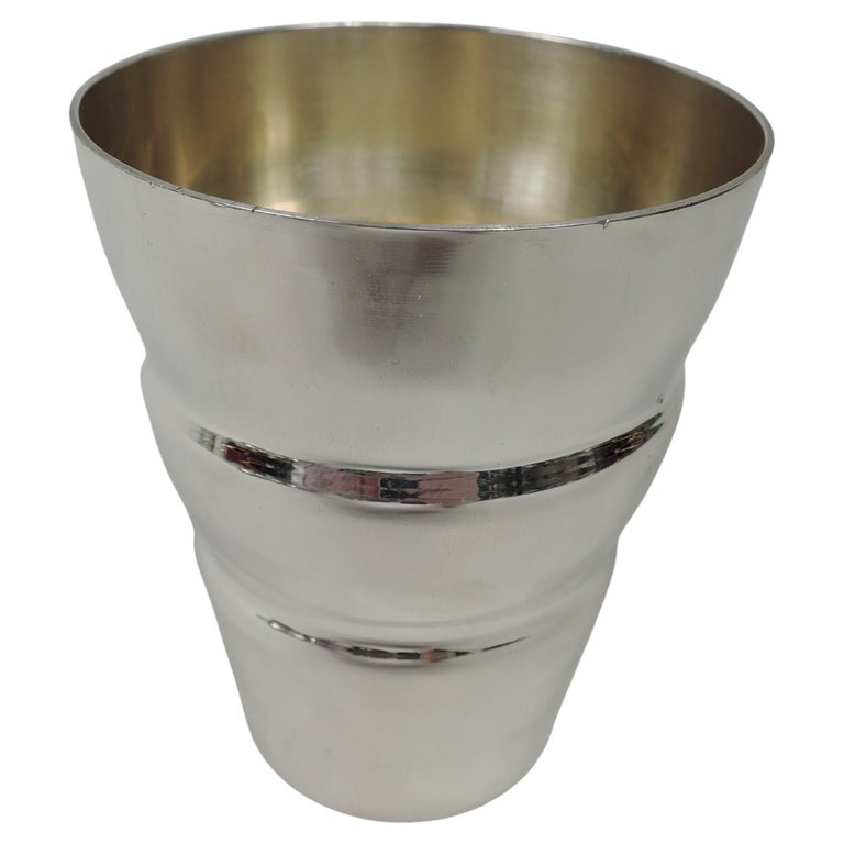 American Modern Sterling Silver Beehive Wine Beaker For Sale at 1stDibs