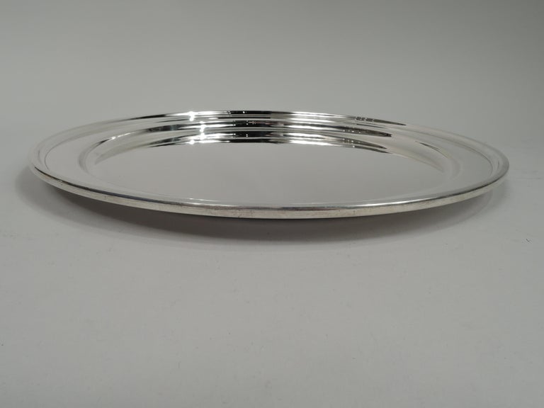 American Modern Sterling Silver Round 12-Inch Tray by Worden-Munnis For ...
