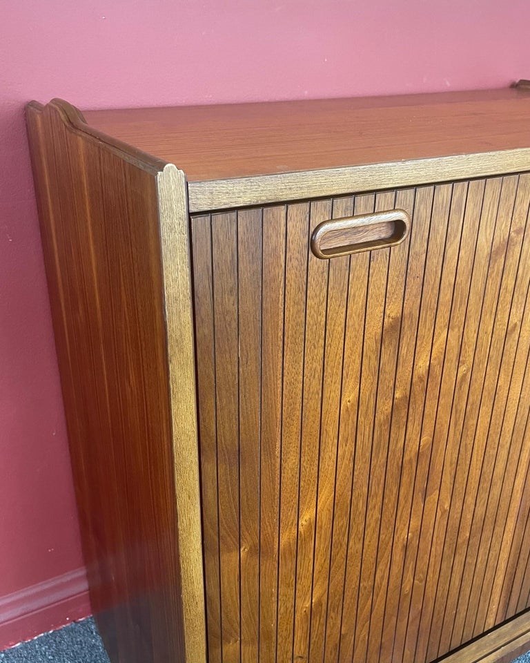 American Modern Walnut Record Cabinet by Lane Furniture For Sale at ...