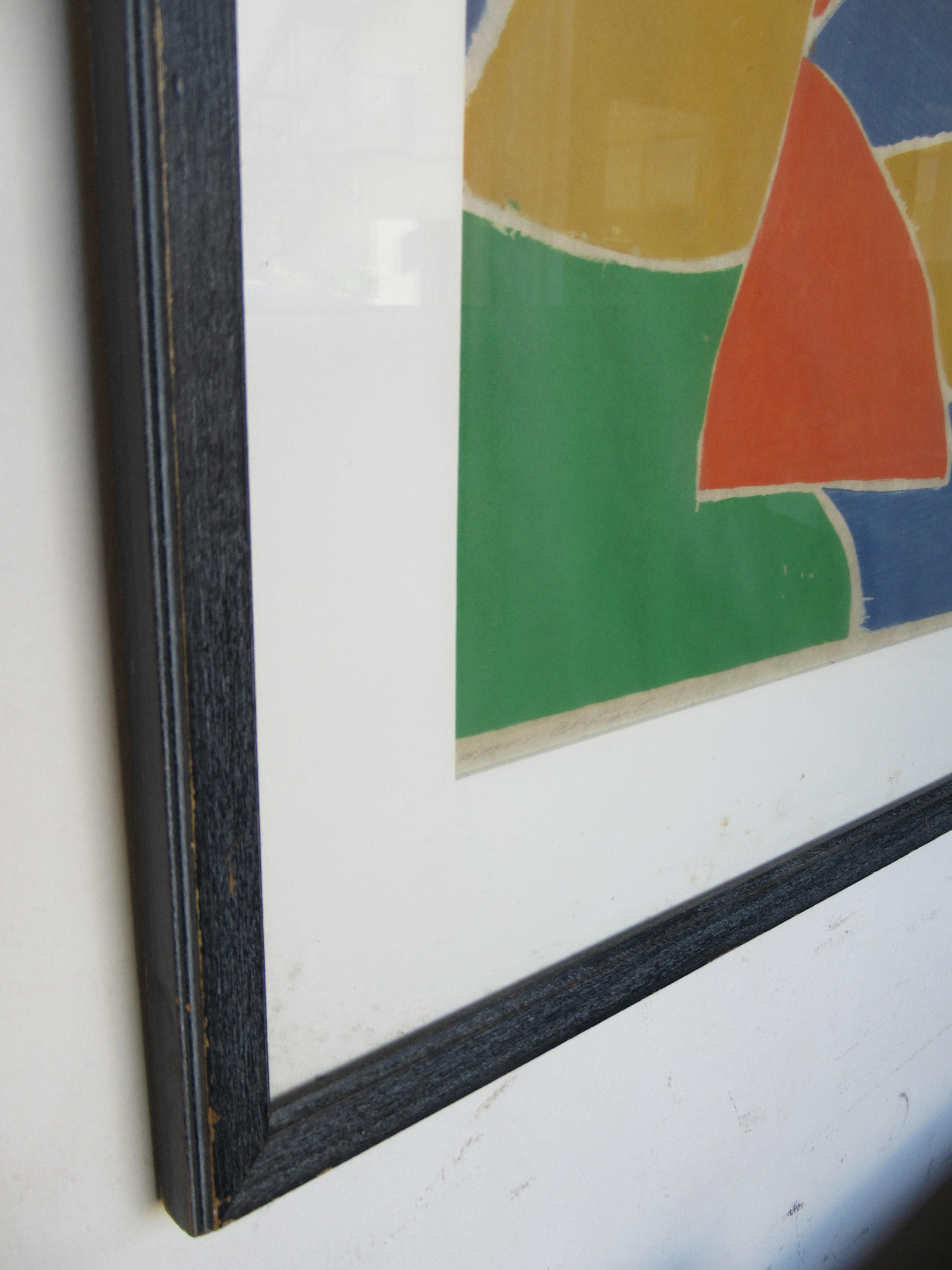 American Modernist Abstract Woodcut Prints, Artist Proofs, 1971 at 1stDibs