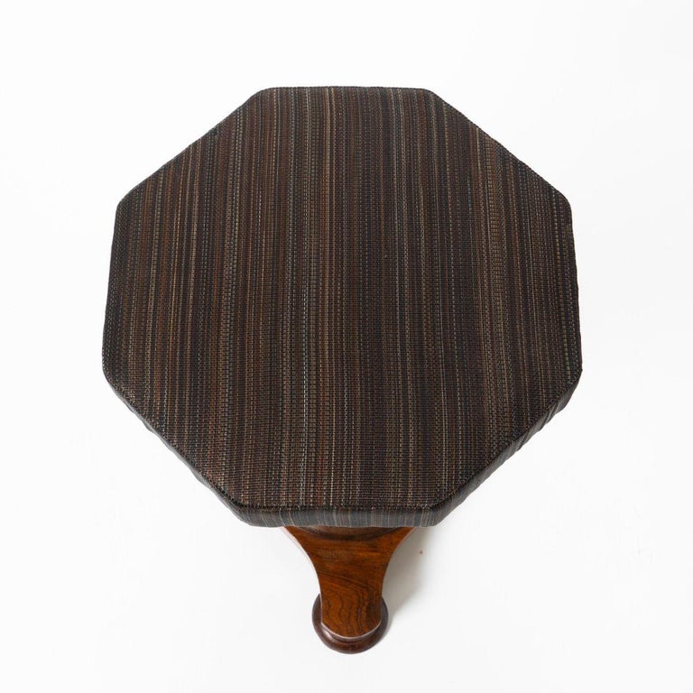 American Neoclassic Upholstered Rosewood Pedestal Piano Stool, 1830 For ...