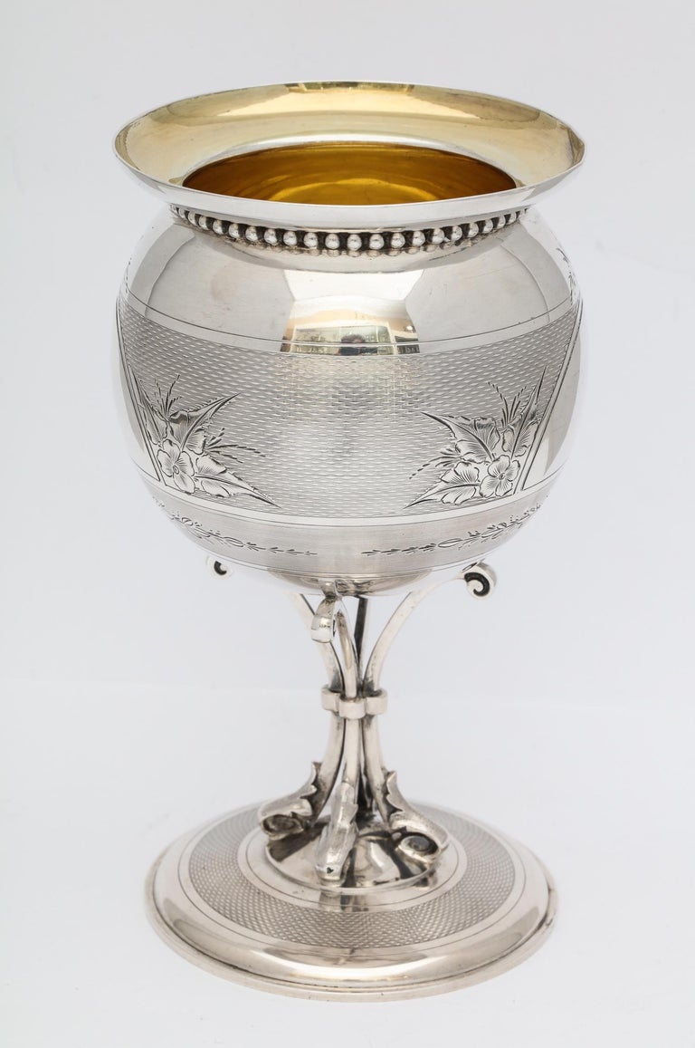 American, Neoclassical Coin Silver Vase by Gorham at 1stDibs