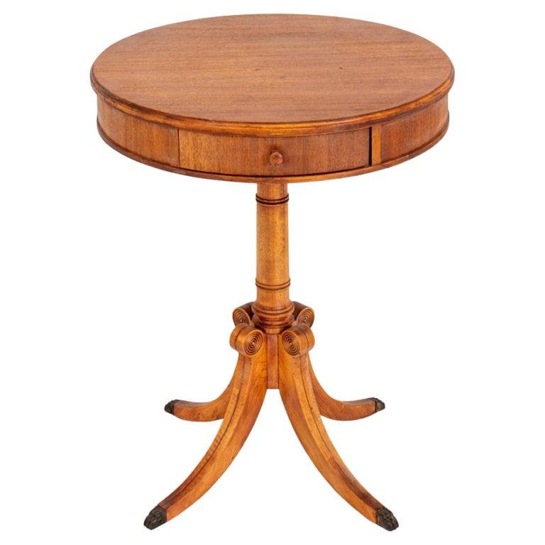 American Neoclassical Style Wood Side Table For Sale at 1stDibs