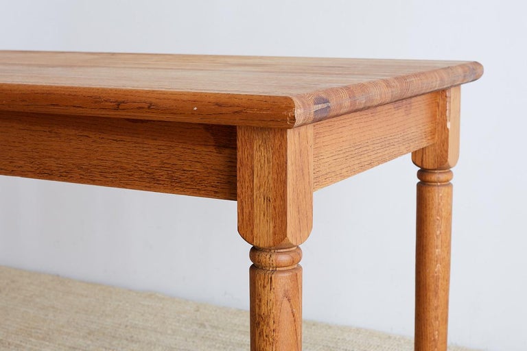 American Oak Butcher Block Style Farm Table at 1stDibs