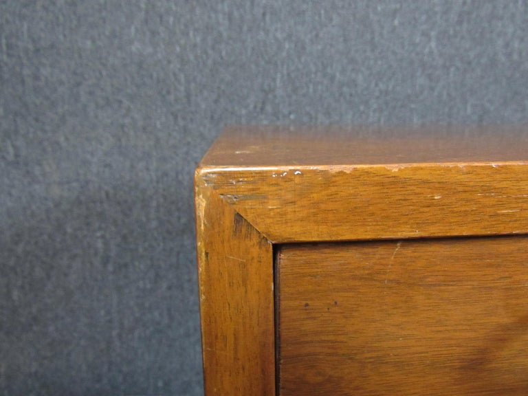 American of Martinsville Walnut and Brass Sideboard For Sale at 1stDibs