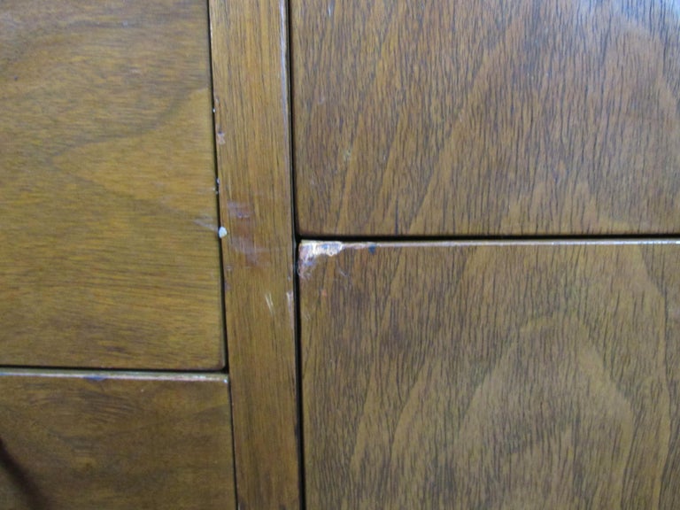 American of Martinsville Walnut and Brass Sideboard For Sale at 1stDibs