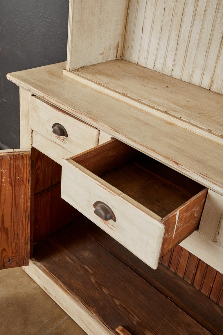 American Painted Pine Kitchen Cabinet Cupboard or Bookcase at 1stDibs