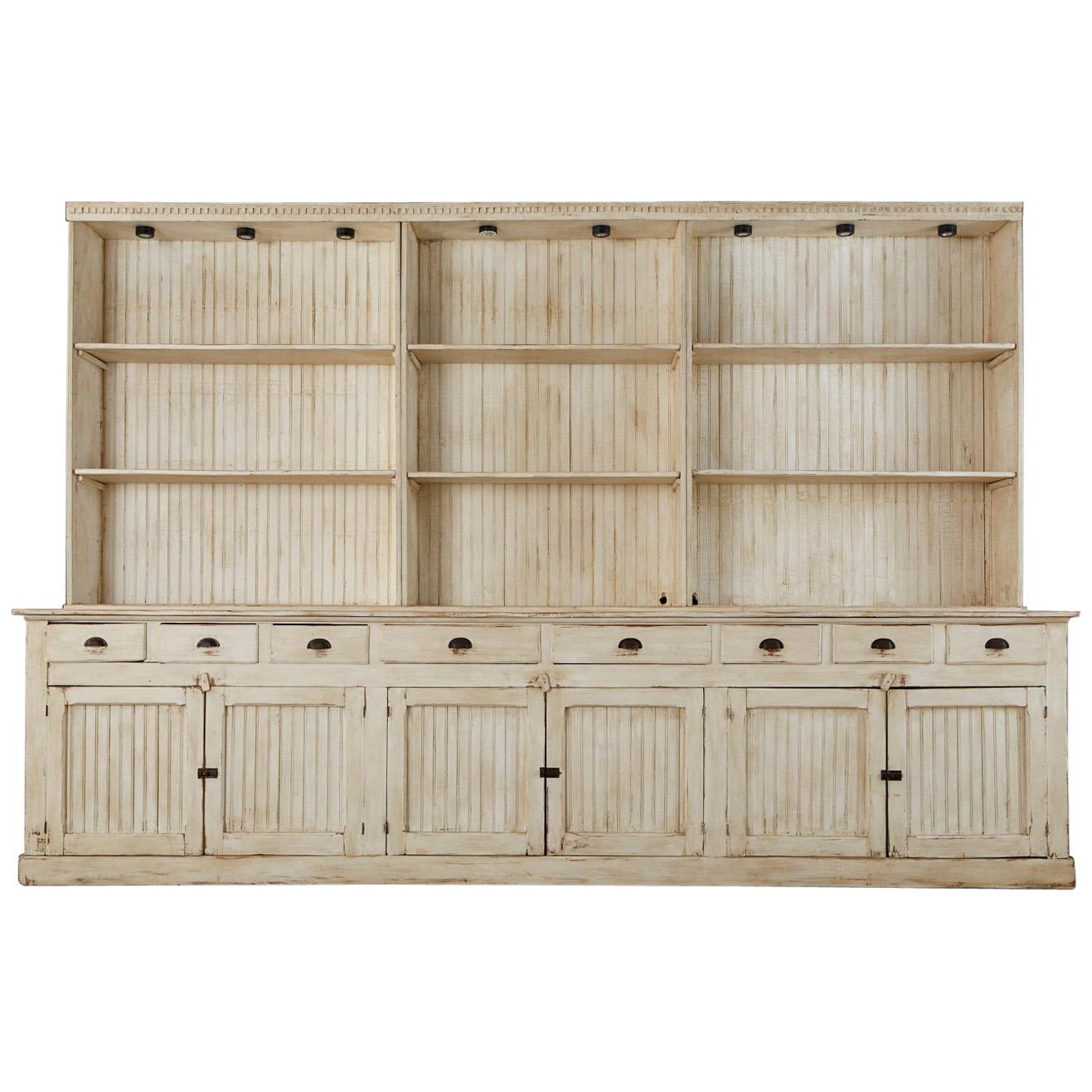 American Painted Pine Kitchen Cabinet Cupboard or Bookcase at 1stDibs