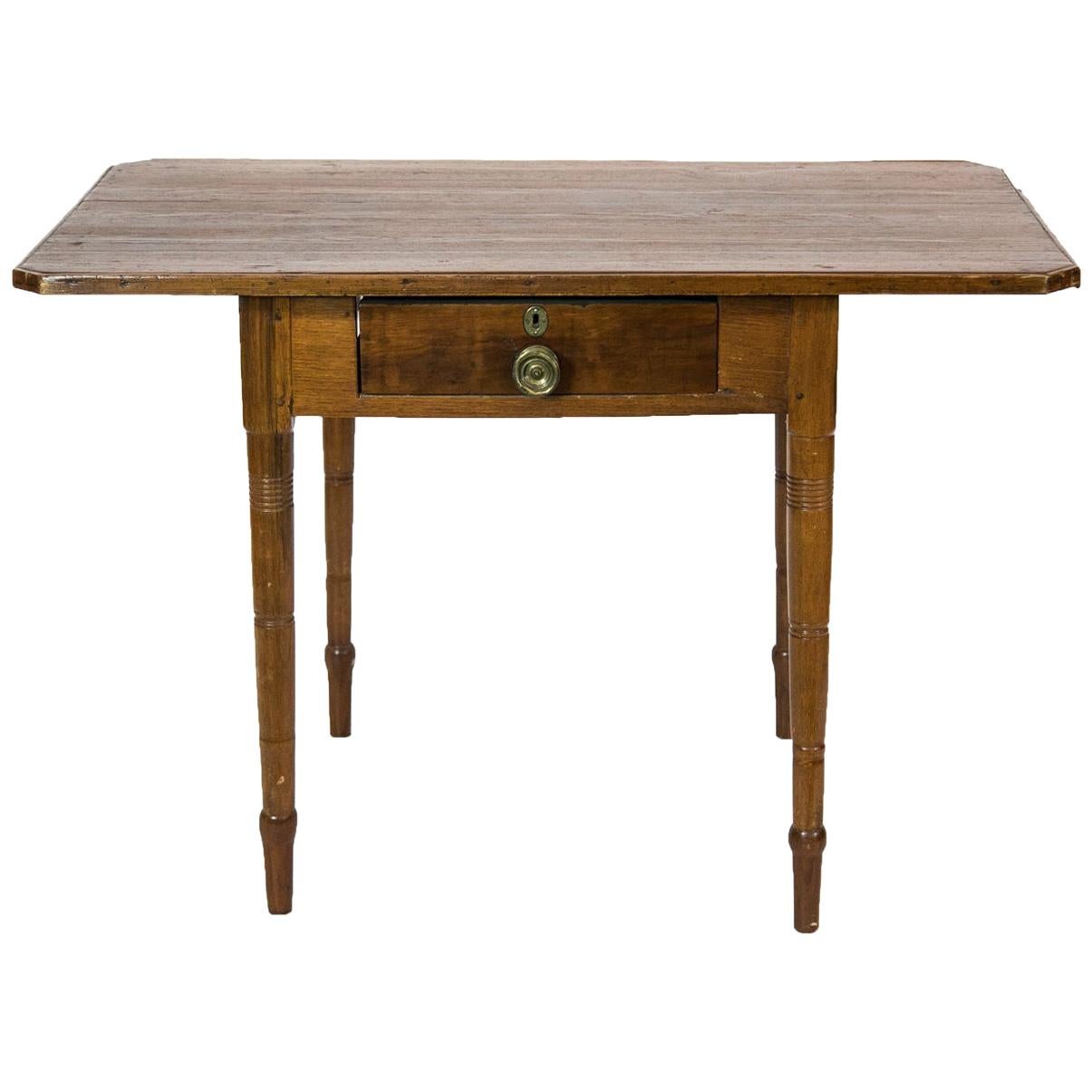 American Pine Single Drawer Side Table at 1stDibs