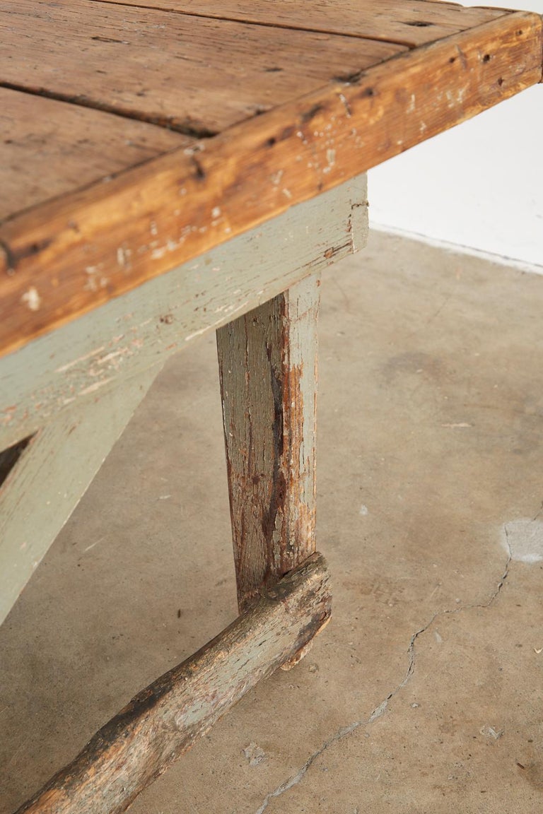 American Pine Primitive Work Table or Coffee Table For Sale at 1stDibs ...