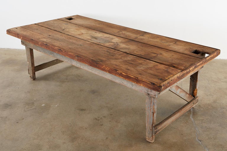 American Pine Primitive Work Table or Coffee Table For Sale at 1stDibs ...
