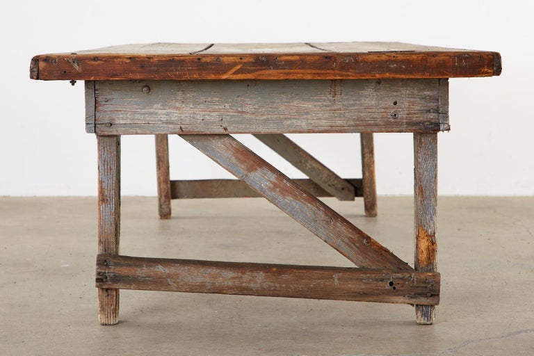 American Pine Primitive Work Table or Coffee Table For Sale at 1stDibs | primitive tables, table ...