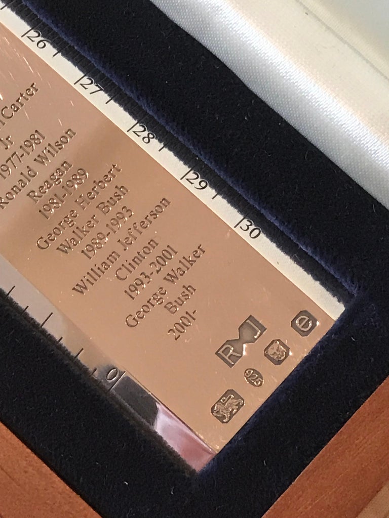 American Presidents Britannia Pure Silver Ruler Richard Jarvis London ...