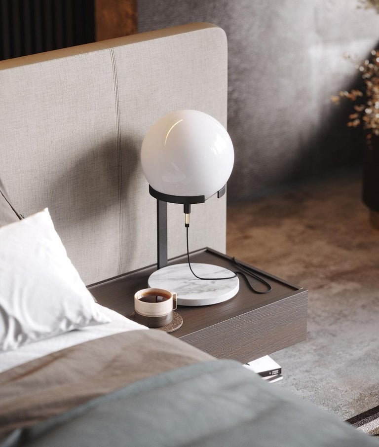 American Queen Size Bed Offered in Velvet with Floating Nightstands For ...