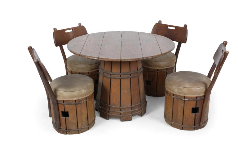 American Rustic Old Hickory 5-Piece Pub Set Table and Chairs For Sale ...