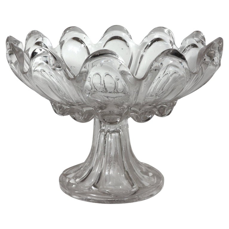 American Sandwich Glass Footed Compote For Sale at 1stDibs