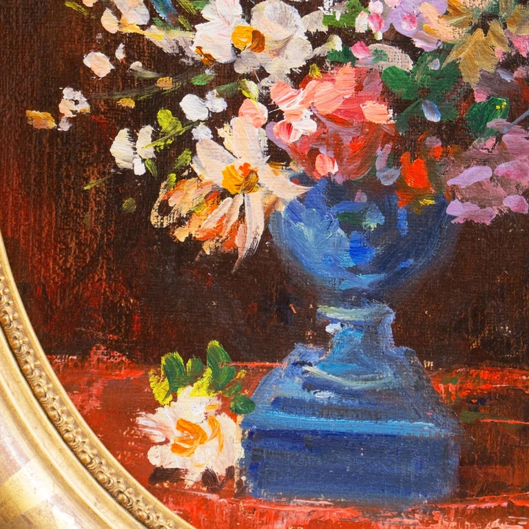 Unknown - 'Spring Flowers in a Blue Planter', French School ...