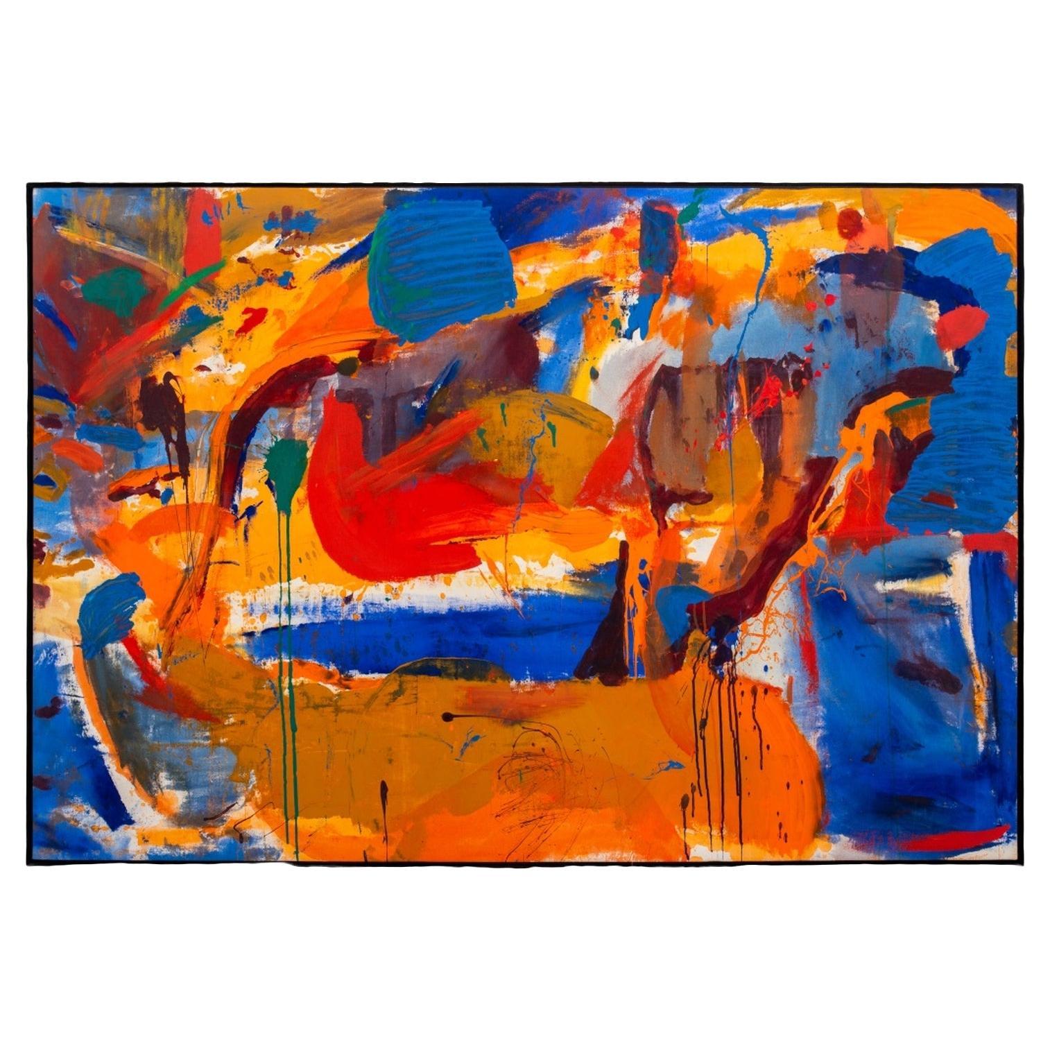 Abstract Expressionist Painting by Jean Sampson; "Pushing Color" at ...