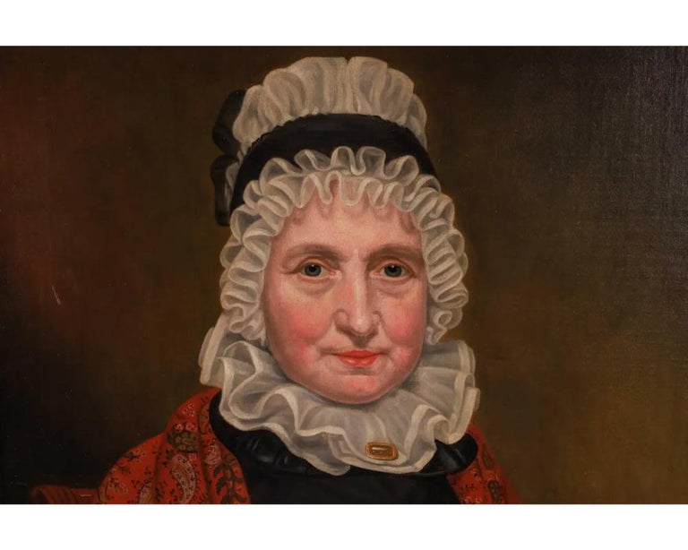 (American School, C. 1830) An Exceptional Quality Portrait "A Lady With ...