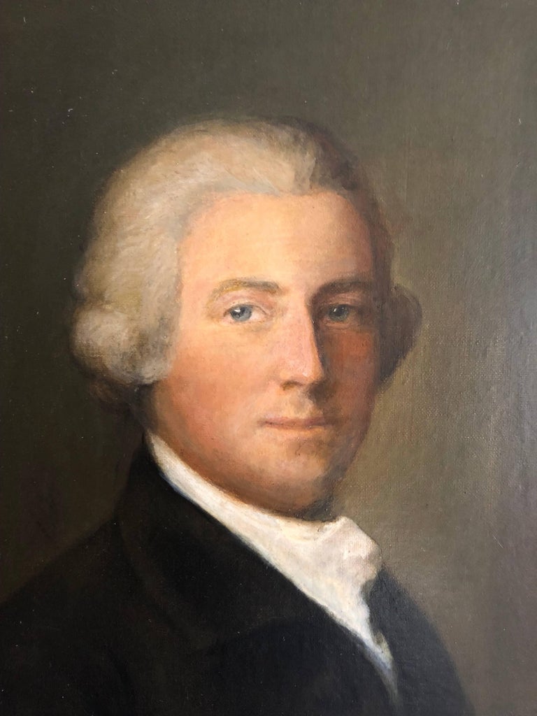 American School Portrait of a Gentleman in Powdered Wig, 18th Century ...