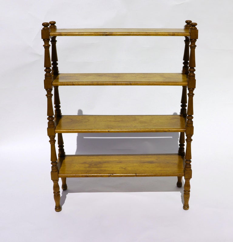 American Set of Walnut Four-Tier Shelves For Sale at 1stDibs
