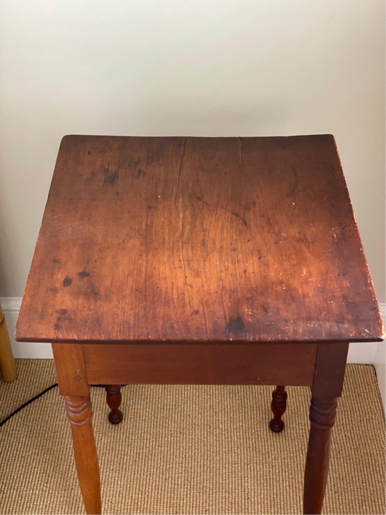 American Sheraton Maple Single Drawer Stand, Early 19th C For Sale at ...