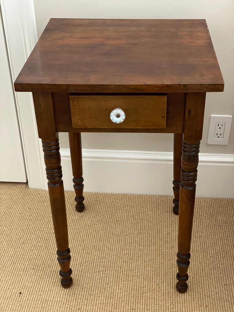 American Sheraton Single Drawer Maple Stand, 19th Century For Sale at ...