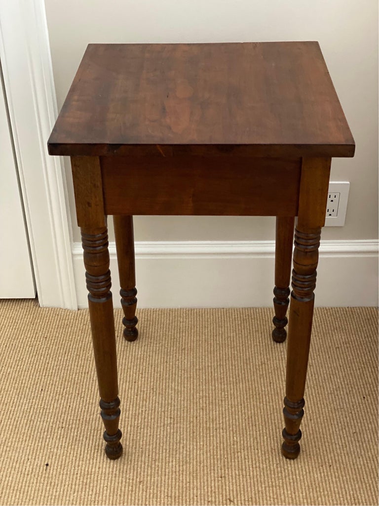 American Sheraton Single Drawer Maple Stand, 19th Century For Sale at ...