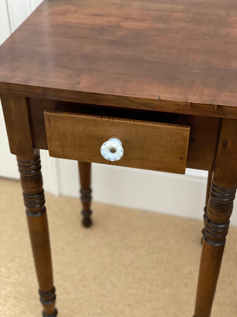 American Sheraton Single Drawer Maple Stand, 19th Century For Sale at ...