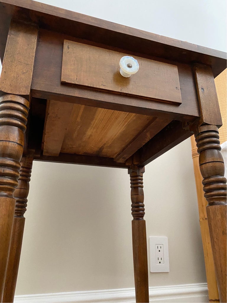 American Sheraton Single Drawer Maple Stand, 19th Century For Sale at ...