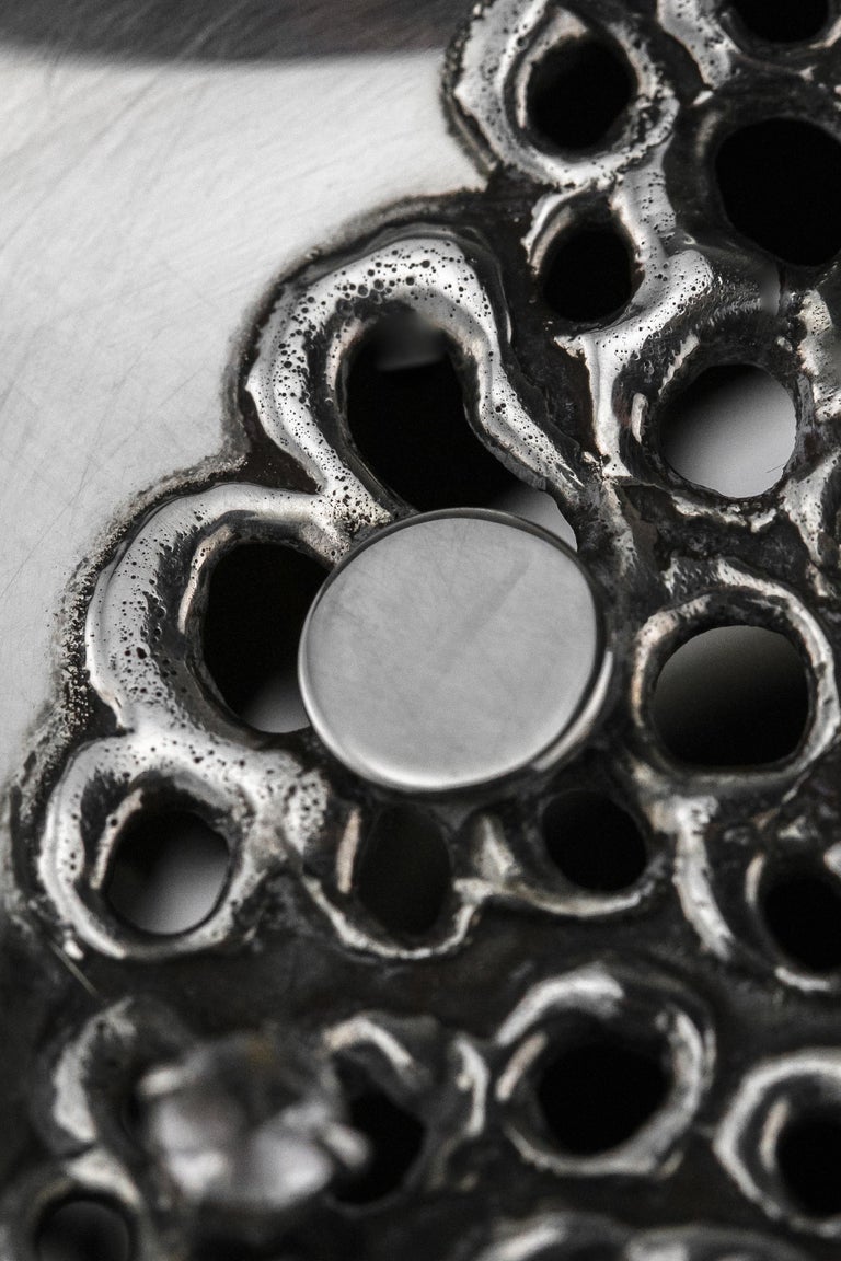 Modern Silver Etrog Container by Moshe Zabari, New York at 1stDibs