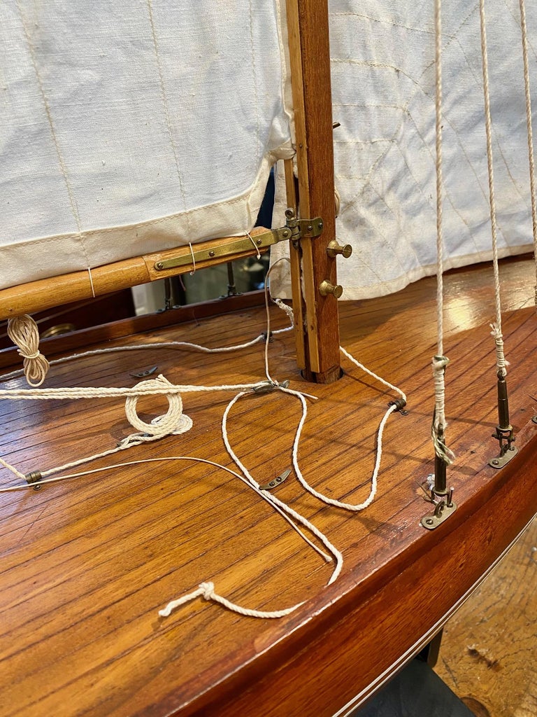 American Large Sloop Rigged Sailing Pond Model, circa 1900 For Sale at ...