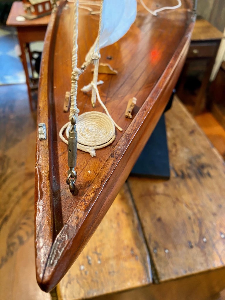 American Large Sloop Rigged Sailing Pond Model, circa 1900 For Sale at ...
