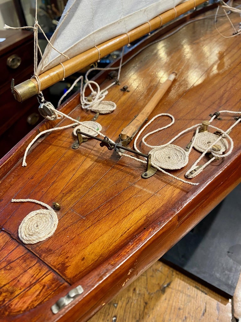 American Large Sloop Rigged Sailing Pond Model, circa 1900 For Sale at ...