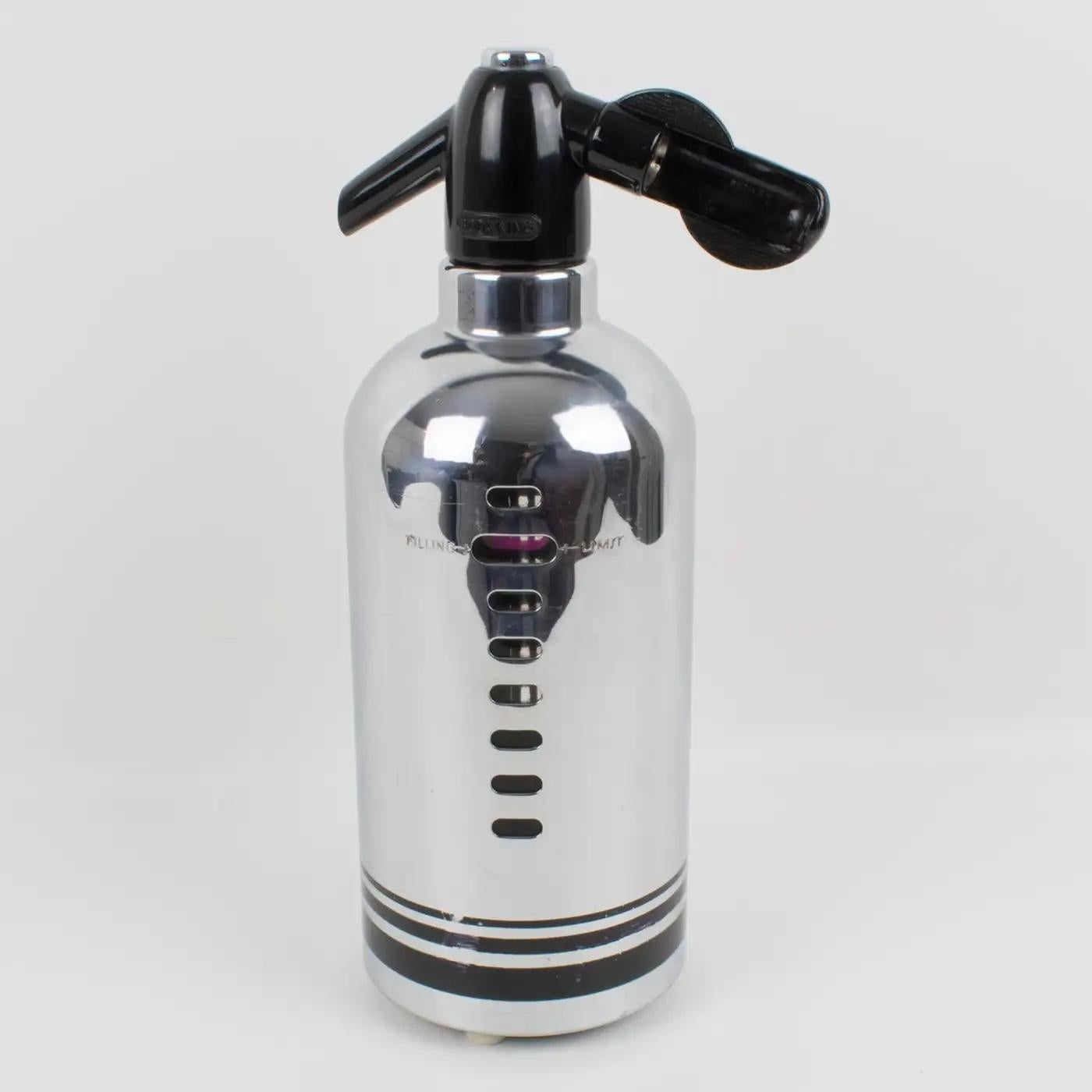 American Soda King Co. Chrome and Glass Siphon Seltzer Water Bottle ...