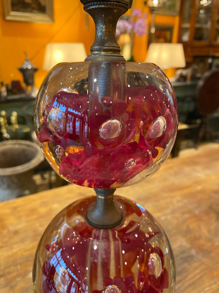American St. Clair Paperweight Glass Lamp, Mid-20th Century at 1stDibs