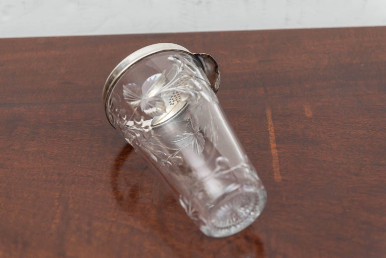 American Sterling, Cut Glass Cocktail Shaker or Trophy, New Rochelle N ...