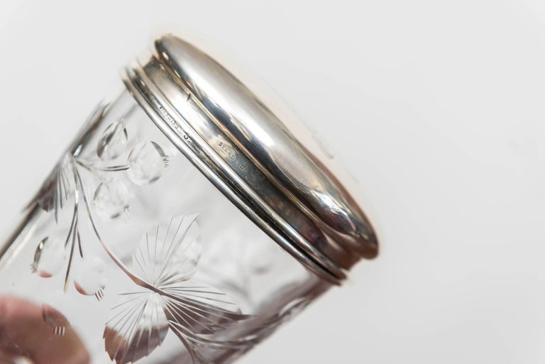 American Sterling, Cut Glass Cocktail Shaker or Trophy, New Rochelle N ...